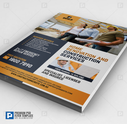 Builder Contractor Flyer - PSDPixel