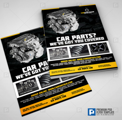 Car Parts Shop Flyer - PSDPixel