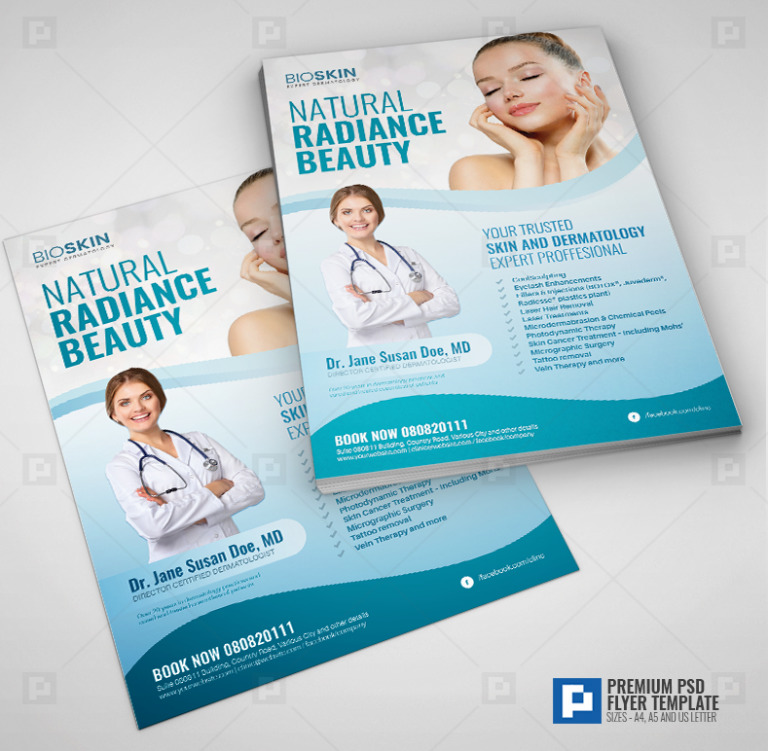 Dermatology Services Flyer - PSDPixel