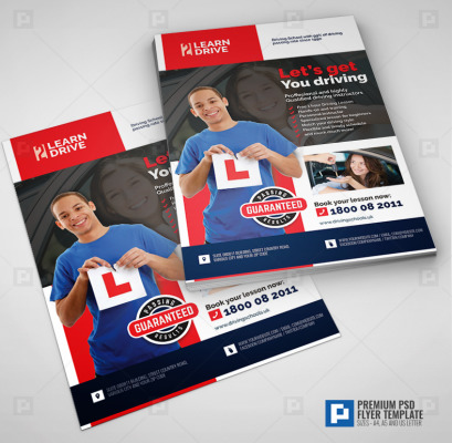 Driving Class and Lesson Flyer - PSDPixel