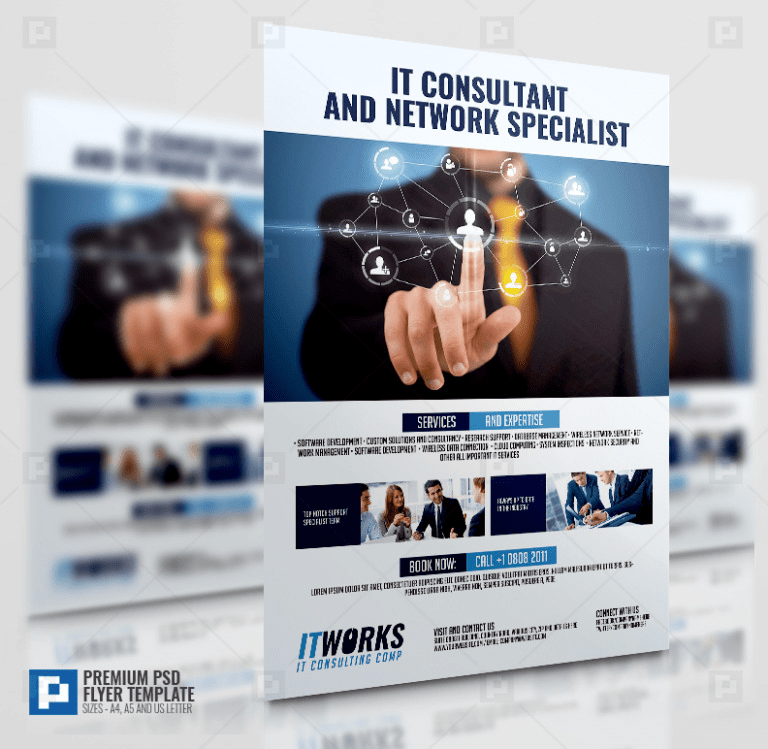 IT Services Flyer - PSDPixel