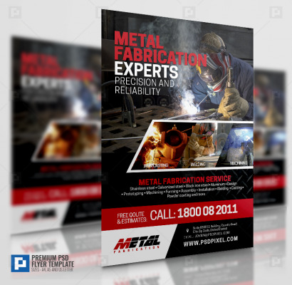 Metal Fabrication Services Flyer - PSDPixel