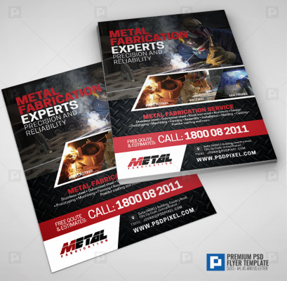 Metal Fabrication Services Flyer - PSDPixel