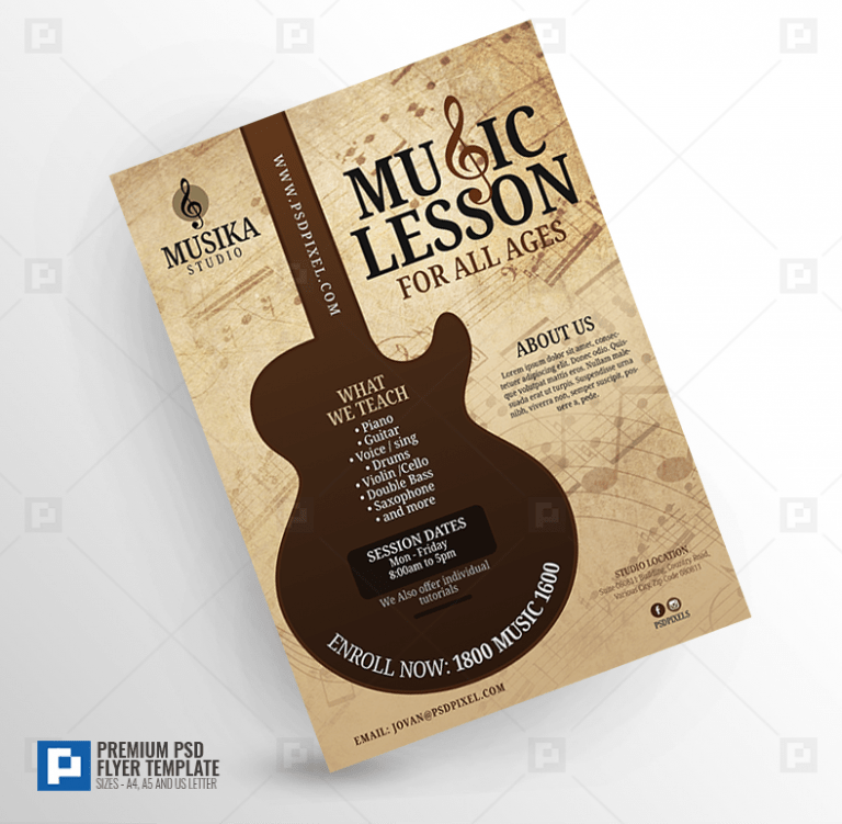 Music Class Flyer - PSDPixel