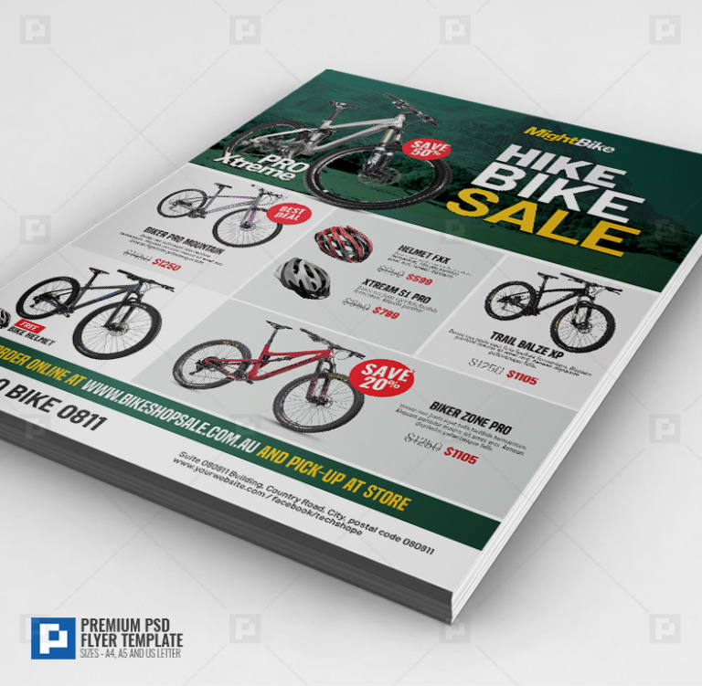 Bicycle Sale Flyer - PSDPixel