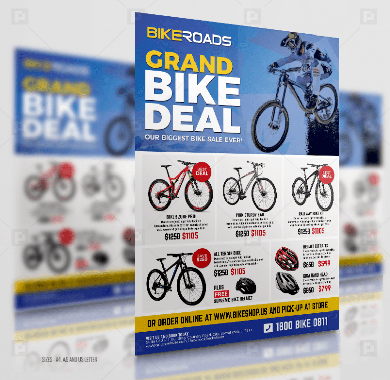 Bicycle Sale Promo Flyer - PSDPixel