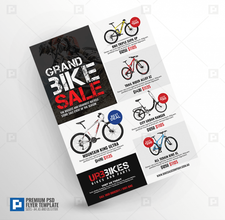 Bicycle Shop Promo Flyer - PSDPixel