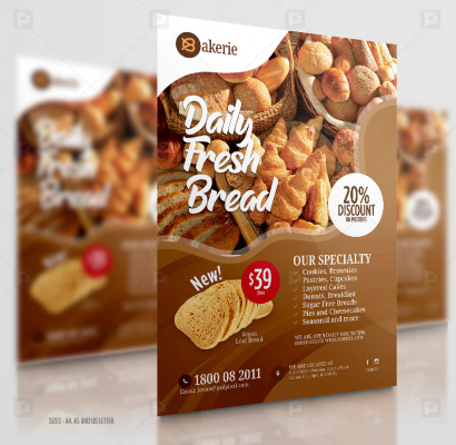 Bread Store Flyer - PSDPixel