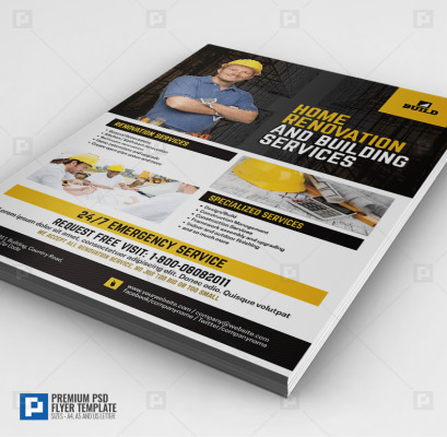 Builder Flyer - PSDPixel