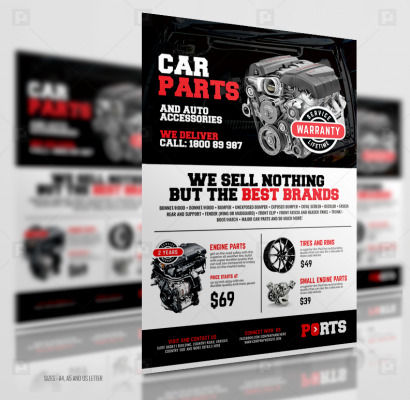 Car Parts and Auto Supply Center Flyer - PSDPixel