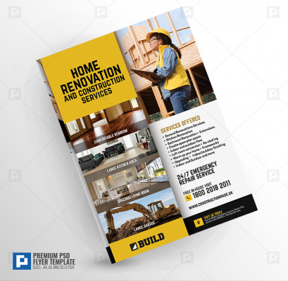Construction and Building Flyer - PSDPixel