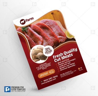 Meat Farm Flyer - PSDPixel