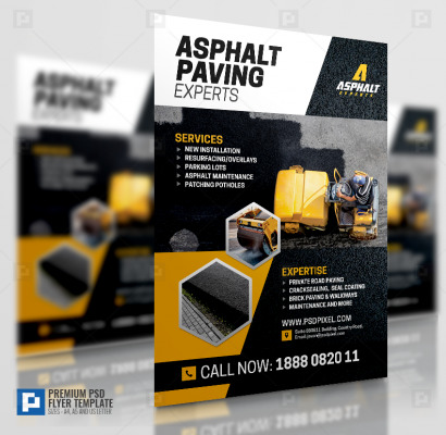 Paving Company Flyer - PSDPixel