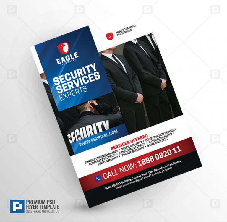 Private Security Company Flyer - PSDPixel