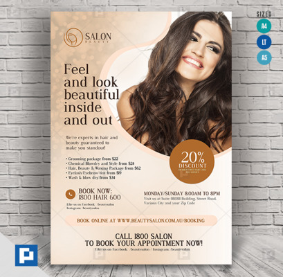 Salon and Parlor Promotional Flyer - PSDPixel