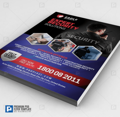 Security Services Ads Flyer - PSDPixel