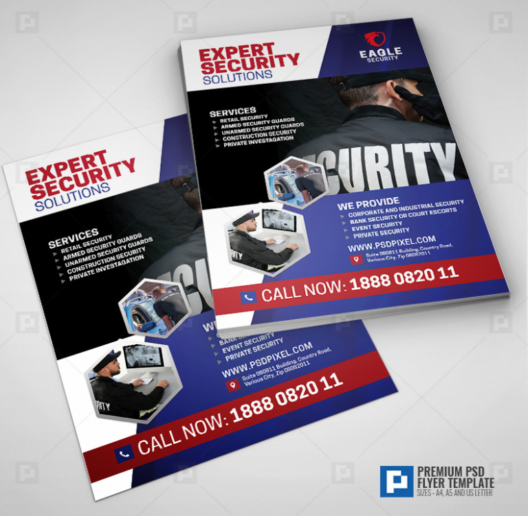 Security Services Promotional Flyer - PSDPixel