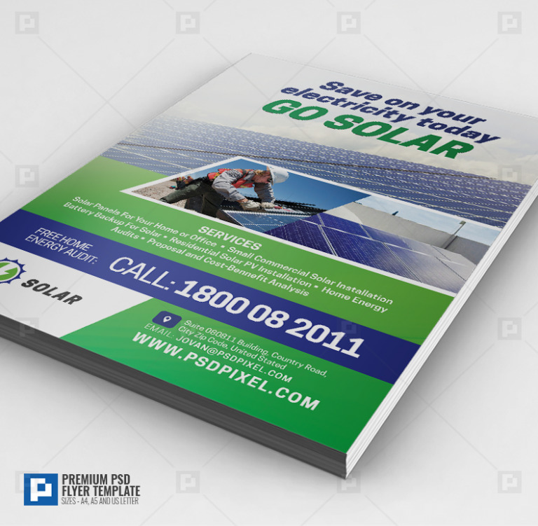 Solar Energy Company Flyer - PSDPixel