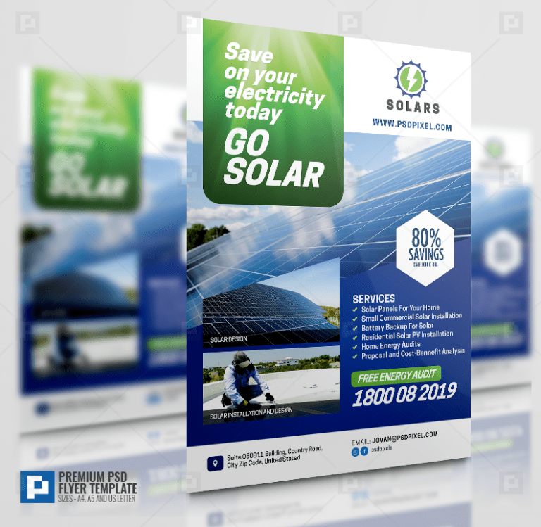 Solar Energy Flyer - PSDPixel