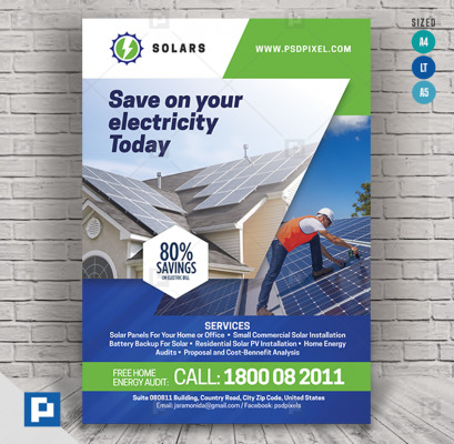 Solar Power Flyer - PSDPixel