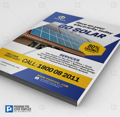 Solar Power Promotional Flyer - PSDPixel