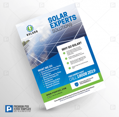 Solar Solutions Flyer - PSDPixel