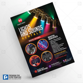 Sound System Rentals Flyer - PSDPixel