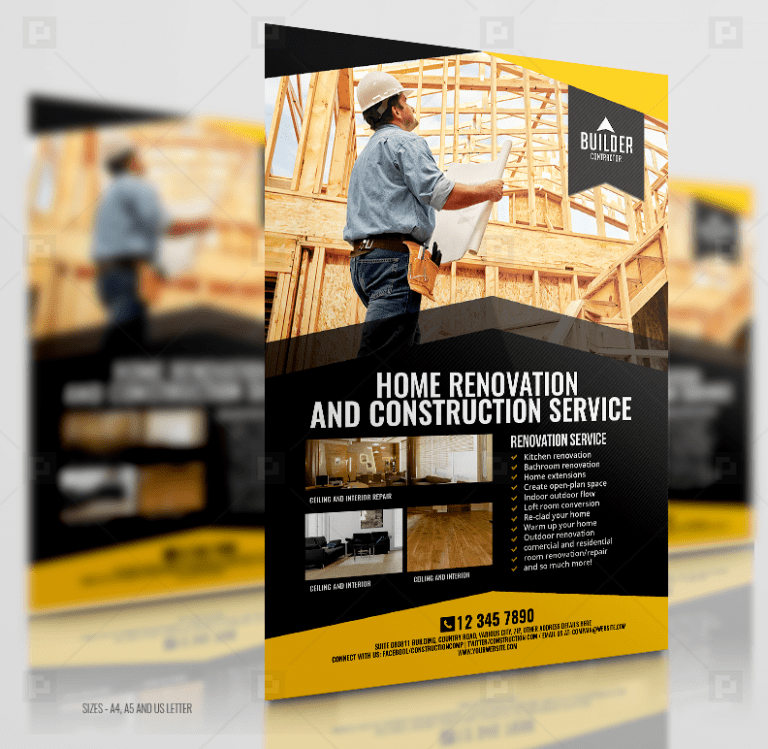 Construction and Building Flyer - PSDPixel