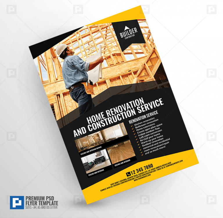 Construction and Building Flyer - PSDPixel