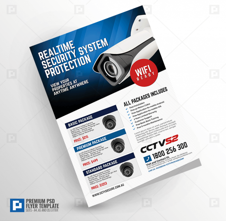 CCTV Surveillance Camera Flyer - PSDPixel