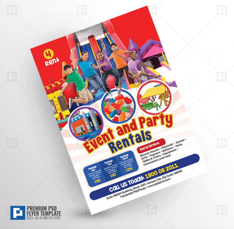 Events Rental Promotional Flyer - PSDPixel