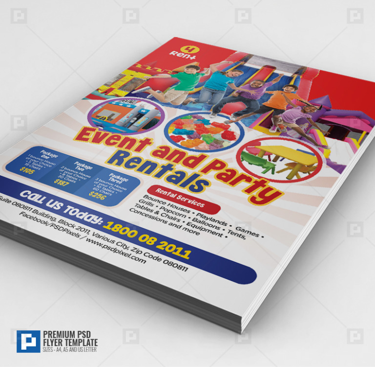 Events Rental Promotional Flyer - PSDPixel