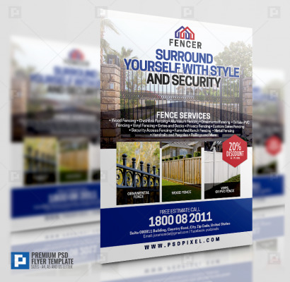 Fence Gates and Railings Services Flyer - PSDPixel
