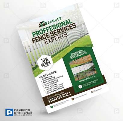 Fence Services Flyer - PSDPixel