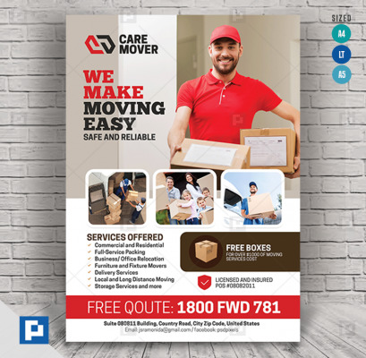 Local Movers and Forwarders Flyer - PSDPixel