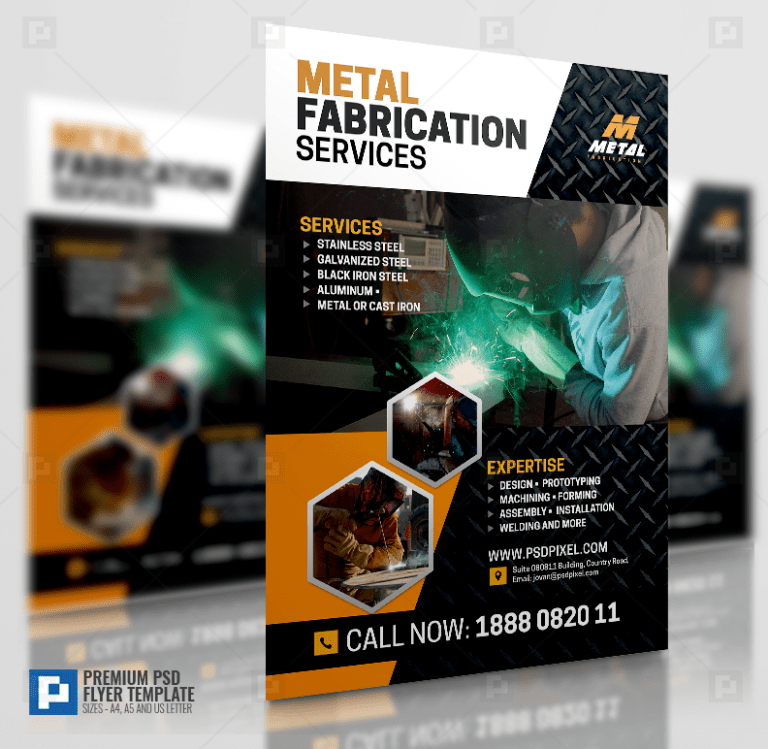 Metal Works and Fabrication Flyer - PSDPixel