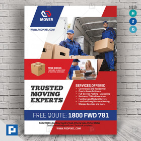 Moving Company Promotional Flyer - PSDPixel