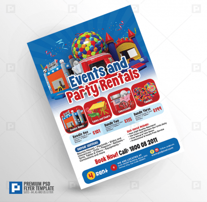 Party and Events Rentals Flyer - PSDPixel
