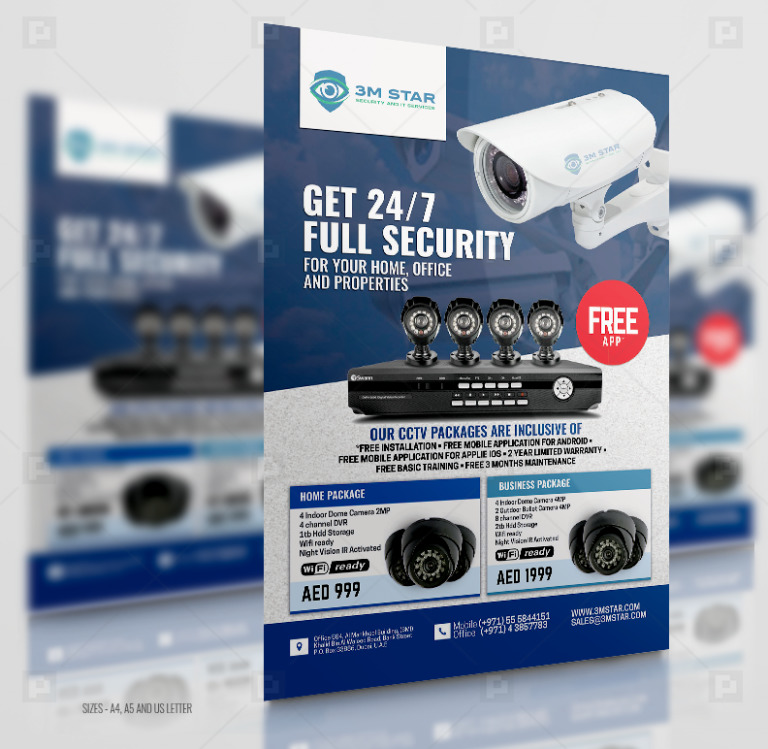Security Camera CCTV Shop Flyer - PSDPixel
