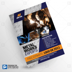 Metal and Steel Fabrication Flyer - PSDPixel