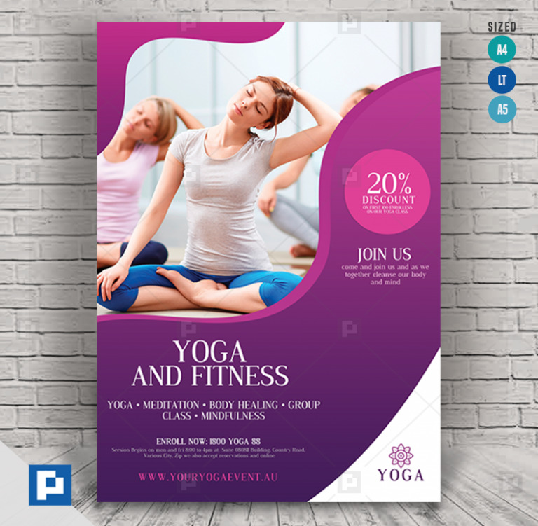 Yoga and Wellness Flyer - PSDPixel