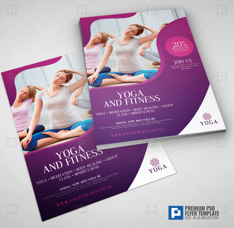 Yoga and Wellness Flyer - PSDPixel
