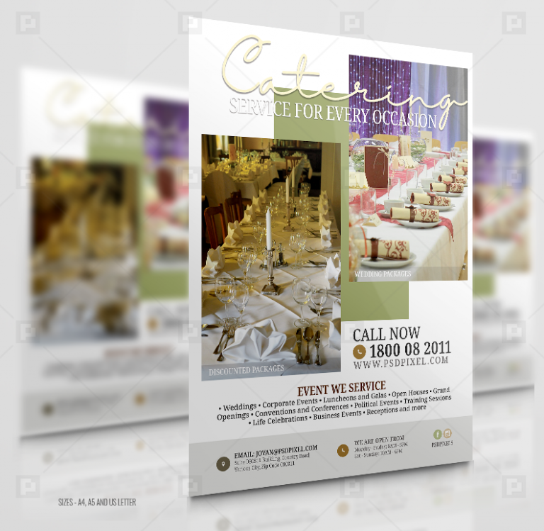 Catering and Event Management Flyer - PSDPixel