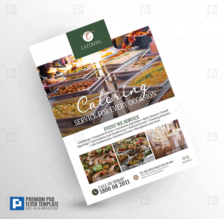 Event Catering Service Flyer - PSDPixel