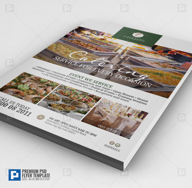 Event Catering Service Flyer - PSDPixel