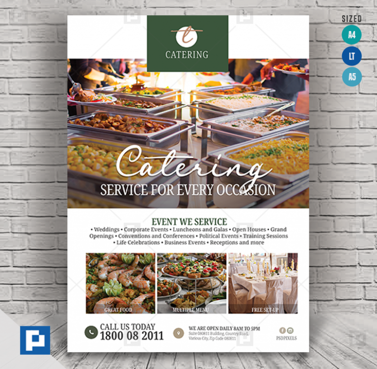 Event Catering Service Flyer - PSDPixel