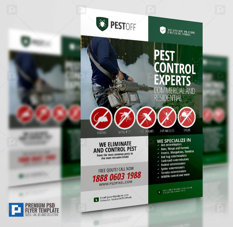 Pest Control Promotional Flyer - PSDPixel