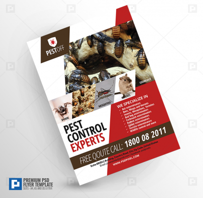 Pest and Insect Control Services Flyer - PSDPixel