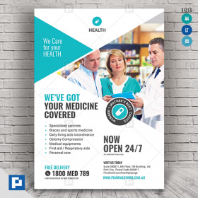 Drugstore and Pharmacy Flyer - PSDPixel