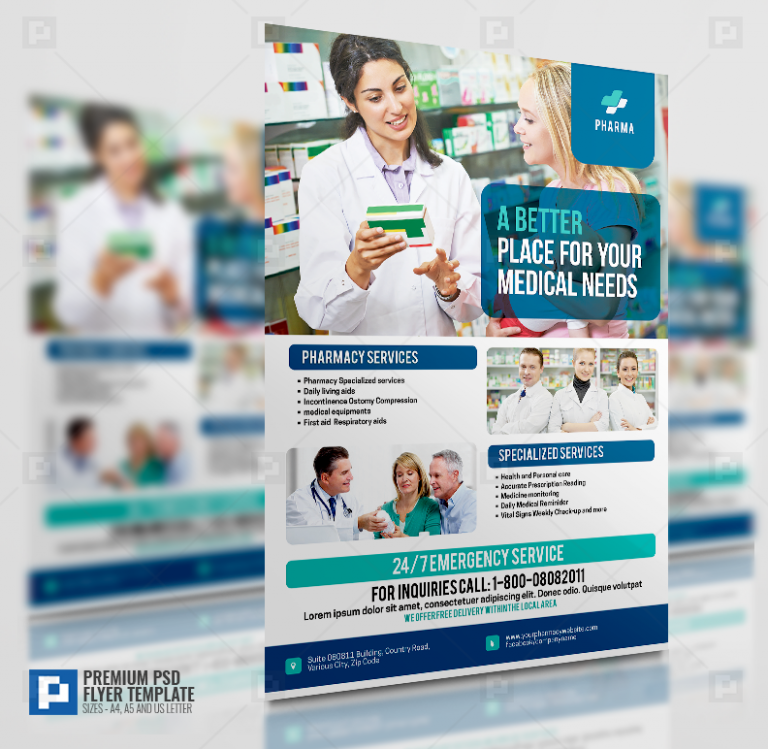 Pharmacy Drugstore Flyer - PSDPixel